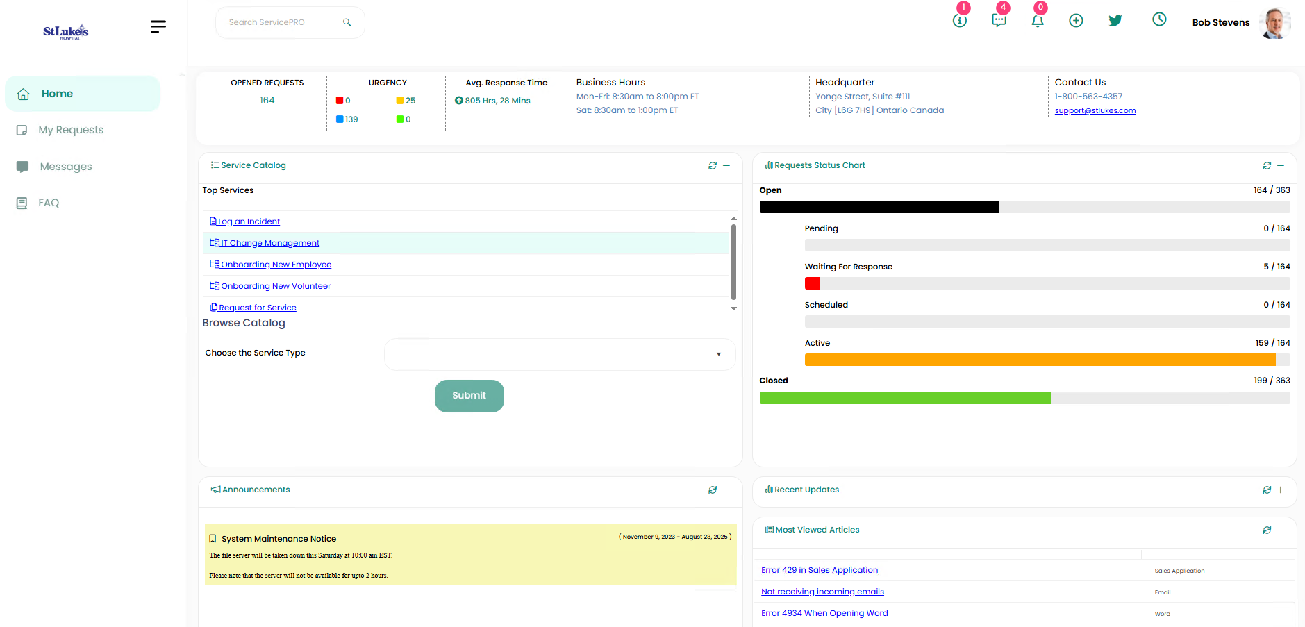 End User - Home Page